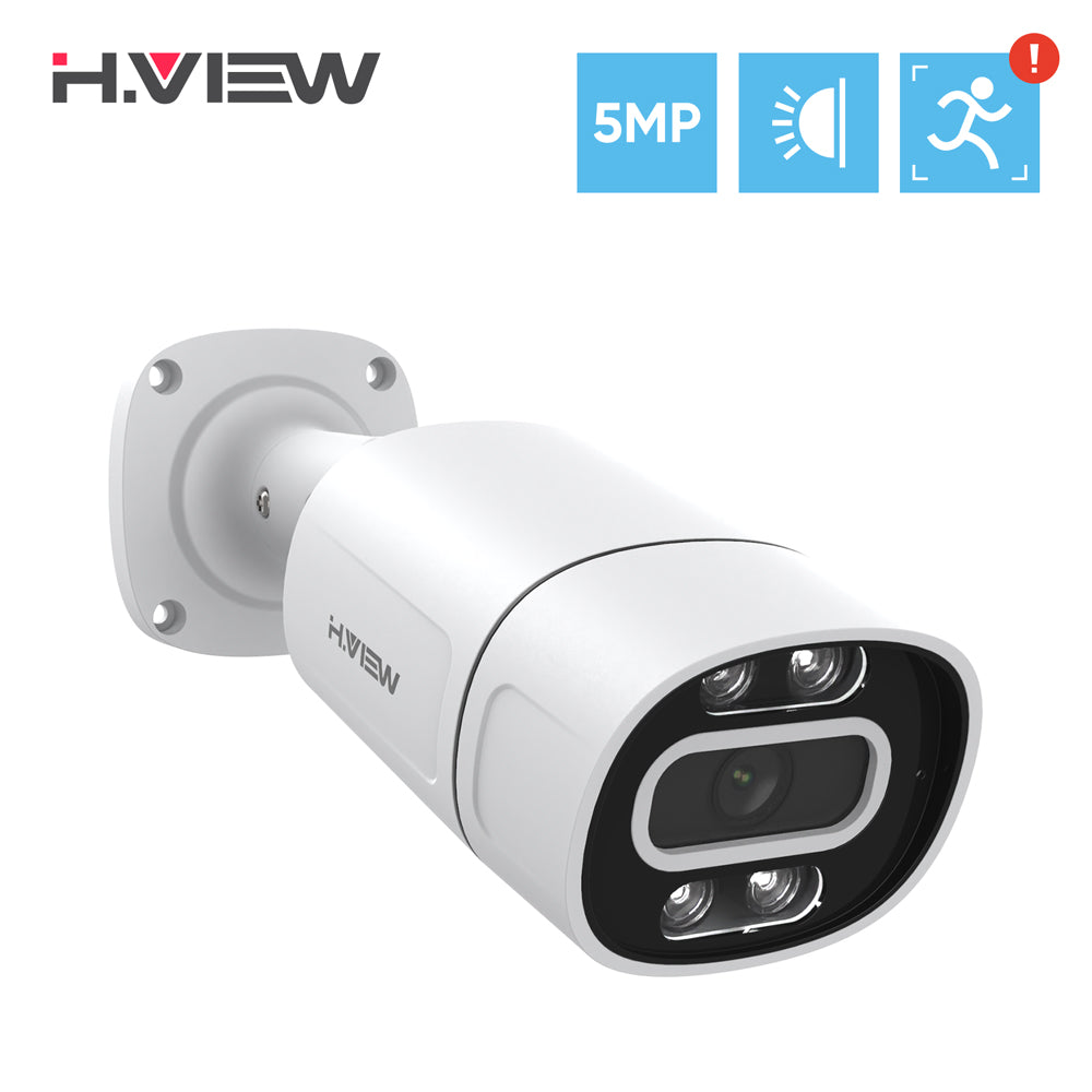 H.VIEW 5MP IP Camera Spotlight Camera with Human Face Detection (HV-50 ...